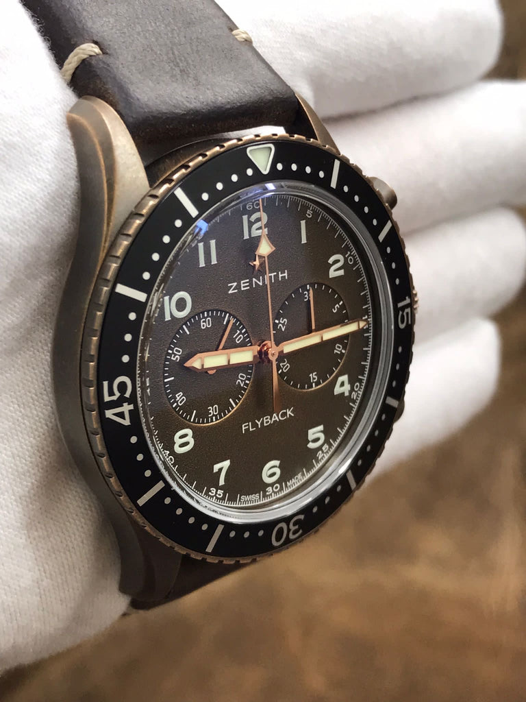 Zenith Pilot Cronometro Tipo Cp-2 Flyback 29.2240.405 Bronze Dial Auto ...