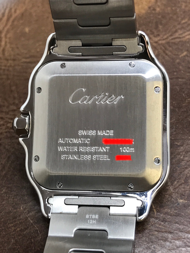 Cartier Santos Large WSSA0018 Silvered Opaline Dial Automatic Watch ...