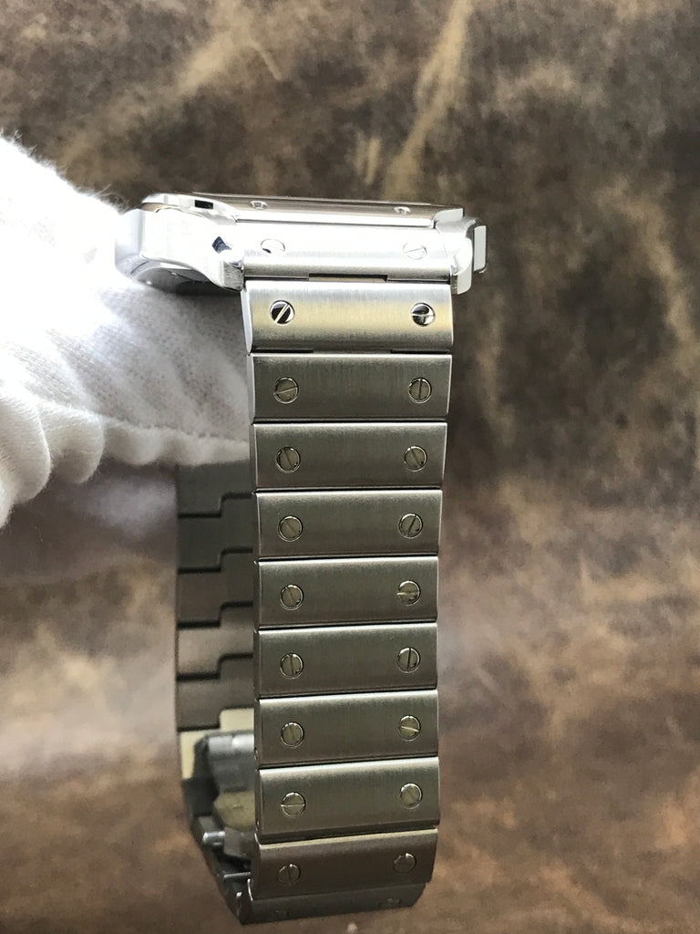 Cartier Santos Large WSSA0018 Silvered Opaline Dial Automatic Watch ...